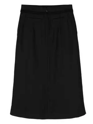 Shiatzy Chen Panelled Midi Skirt - Black