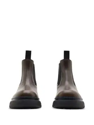 Burberry Panelled Leather Ankle Boots