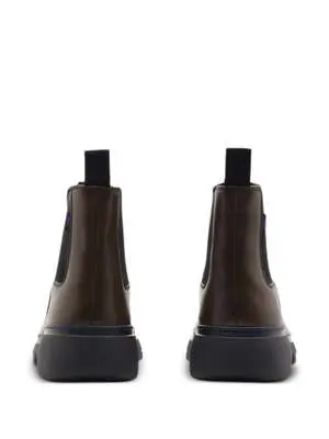 Burberry Panelled Leather Ankle Boots