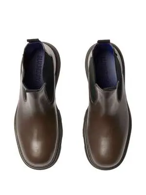 Burberry Panelled Leather Ankle Boots