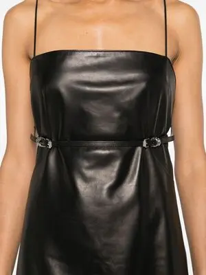 Givenchy Belted Leather Mini Dress