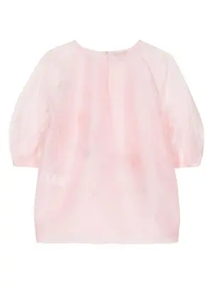 Shiatzy Chen Floral-print Organza Blouse - Pink