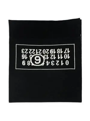 MAISON MARGIELA Logo-print Wool-blend Scarf