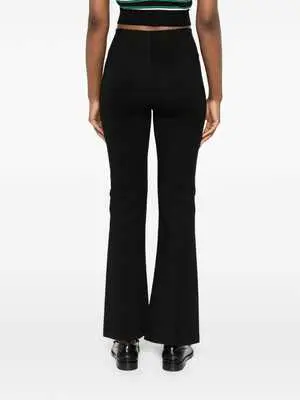 Maje Split-detailed Flared Trousers - Black