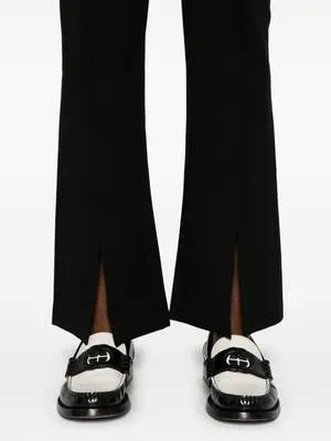 Maje Split-detailed Flared Trousers - Black