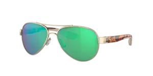 COSTA Loreto Aviator Sunglasses - Green Mirror