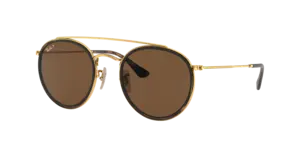 Ray-ban Round Double Bridge Sunglasses - B-15 Brown