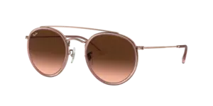 Ray-ban Round Double Bridge Sunglasses - Brown Gradient