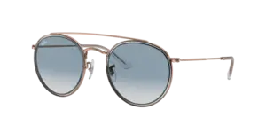 Ray-ban Round Double Bridge Sunglasses - Light Blue Gradient