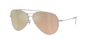 Ray-ban Aviator Reverse Sunglasses - Purple Brown Pale Gold