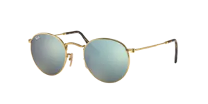 Ray-ban Ray-Ban Round Flat Lens Sunglasses Silver Flash