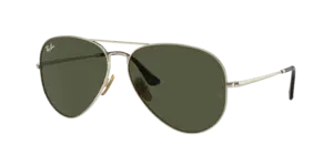 Ray-ban Aviator Titanium Sunglasses Green