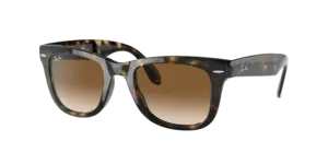 Ray-ban Wayfarer Folding Classic Sunglasses - Light Brown Gradient