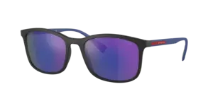 Prada Prada Linea Rossa Aviator Sunglasses Blue Tuning Multilayer