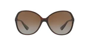 SUNGLASS HUT COLLECTION Round Frame Sunglasses - Polar Brown Gradient Grey
