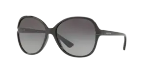 SUNGLASS HUT COLLECTION Round Frame Sunglasses Polarized Grey Gradient