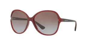SUNGLASS HUT COLLECTION Round Frame Sunglasses Violet Gradient Brown
