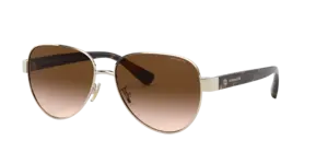 COACH Coach Aviator Sunglasses Brown Gradient