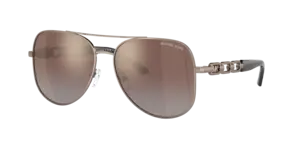 Michael Kors Michael Kors Aviator Sunglasses Caramel Silver Flash