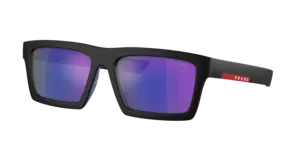 Prada Prada Linea Rossa Sunglasses Dark Blue Mirror Violet