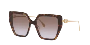 Fendi Full Rim Tortoiseshell Sunglasses - Brown