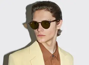 Ray-ban RAY-BAN Round Frame Sunglasses Dark Brown