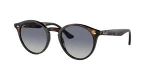 Ray-ban Round Frame Sunglasses - Light Grey,dark Blue