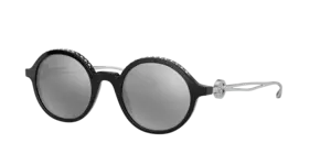 Giorgio Armani Round Frame Sunglasses - Grey Mirror Black
