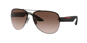 Prada Prada Linea Rossa Aviator Sunglasses Brown Gradient