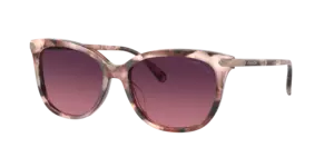 COACH Tortoiseshell Frame Sunglasses - Burgundy Gradient Polar