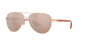 COSTA COSTA Peli Aviator Sunglasses Copper Silver Mirror