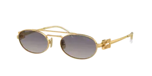 Miu Miu MU 54ZS Sunglasses Grey Gradient Mirror