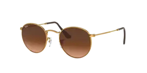 Ray-ban Round Metal Sunglasses - Pink,brown Gradient