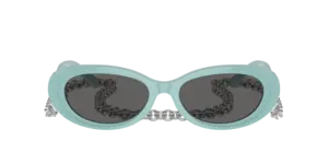 Tiffany & Co. Oval Sunglasses With Chain Detail - Dark Grey