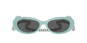 Tiffany & Co. Oval Sunglasses With Chain Detail - Dark Grey