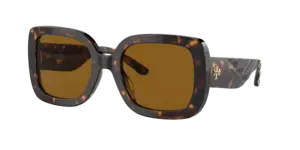 Tory Burch Full Rim Sunglasses Solid Brown Polar