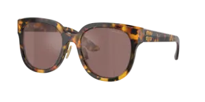 Miu Miu MU 01ZS Sunglasses Brown Mirr Silver Int Violet