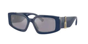 Tiffany & Co. Prada Rectangular Sunglasses Violet Mirror Silver