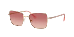 SWAROVSKI Full Rim Square Frame Sunglasses Pink Gradient Red