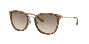 COACH Light Gold And Brown Frame Sunglasses - Light Brown Grey Gradient