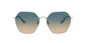 COACH Hexagonal Frame Sunglasses - Blue Yellow Gradient