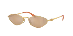 Miu Miu Mu 56zs Sunglasses - Light Orange Mirror Silver