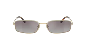 Prada Rectangular Full Rim Sunglasses - Gradient Blue Mirror Silver