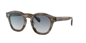 Oliver Spencer Oliver Peoples Unisex Boudreau L.A. Sunglasses Soft Teal Gradient Mirror