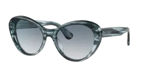 Oliver Spencer Zarene Sunglasses - Soft Teal Gradient Mirror