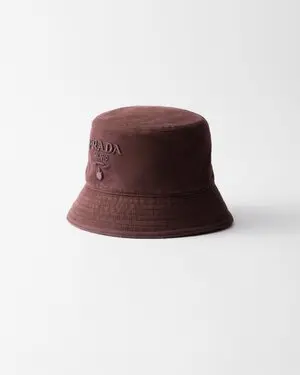Prada Canvas Bucket Hat - Burgundy
