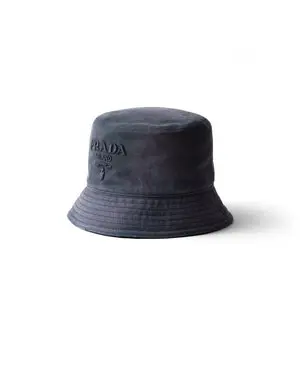 Prada Canvas Bucket Hat - Blue