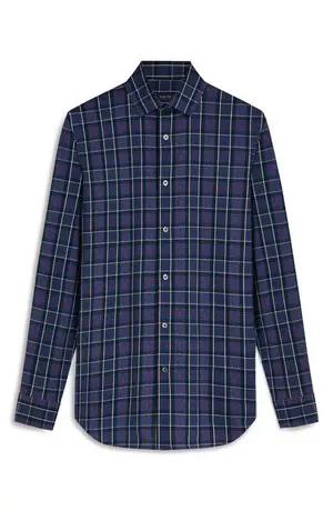 Bugatchi Ooohcotton® Plaid Print Button-up Shirt
