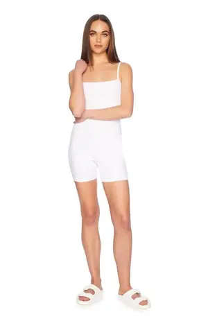 Susana Monaco Sleeveless Rib Romper - Sugar