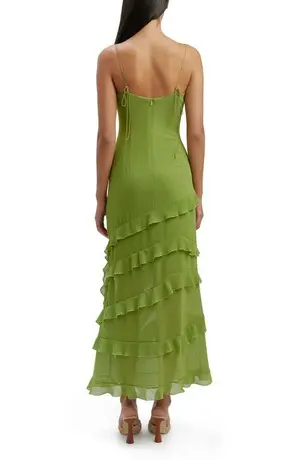 cantara ruffled midi dress $238 Amanda Uprichard Cantara Midi Dress